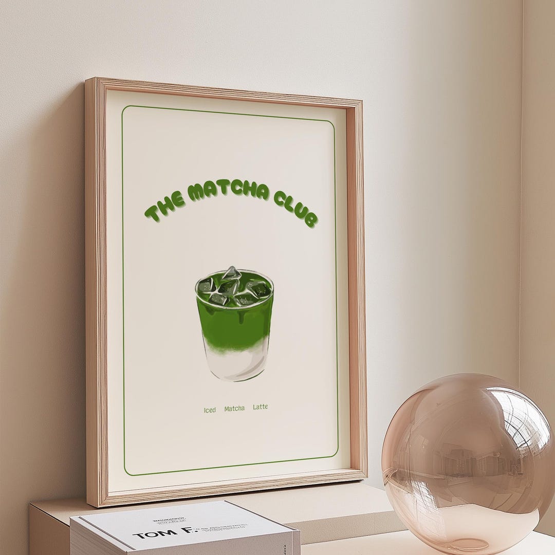The Matcha Club Printable - Matcha Wall Art - Aesthetic Green Tea ...