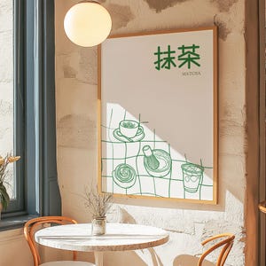 Set of 4 Matcha Drink Print, Matcha Club Matcha Kitchen Wall Art ...