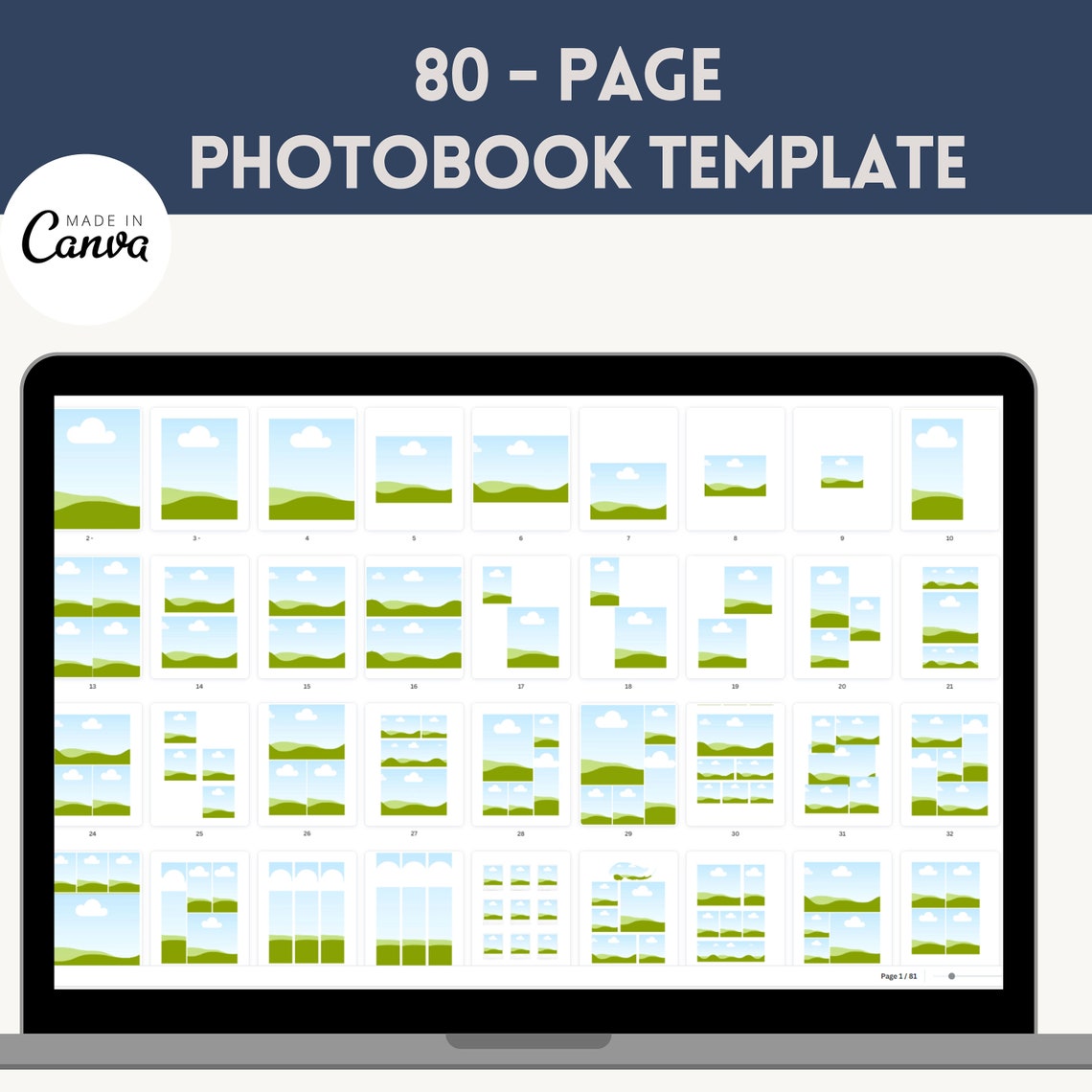 Bali Photobook Template, Travel Photobook, Memory Book, Editable ...