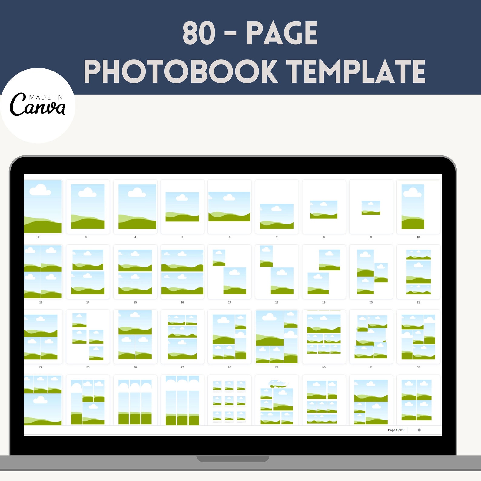 Bali Photobook Template, Travel Photobook, Memory Book, Editable ...