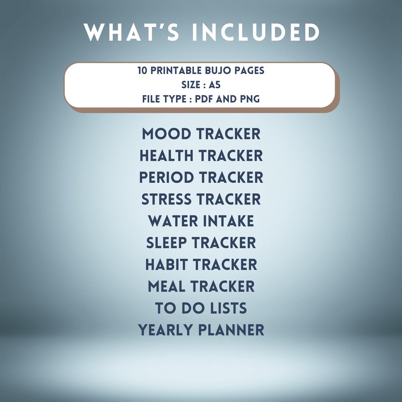 Pre Made Health Tracker Bujo Pages, Printable Bullet Journal, Bujo ...