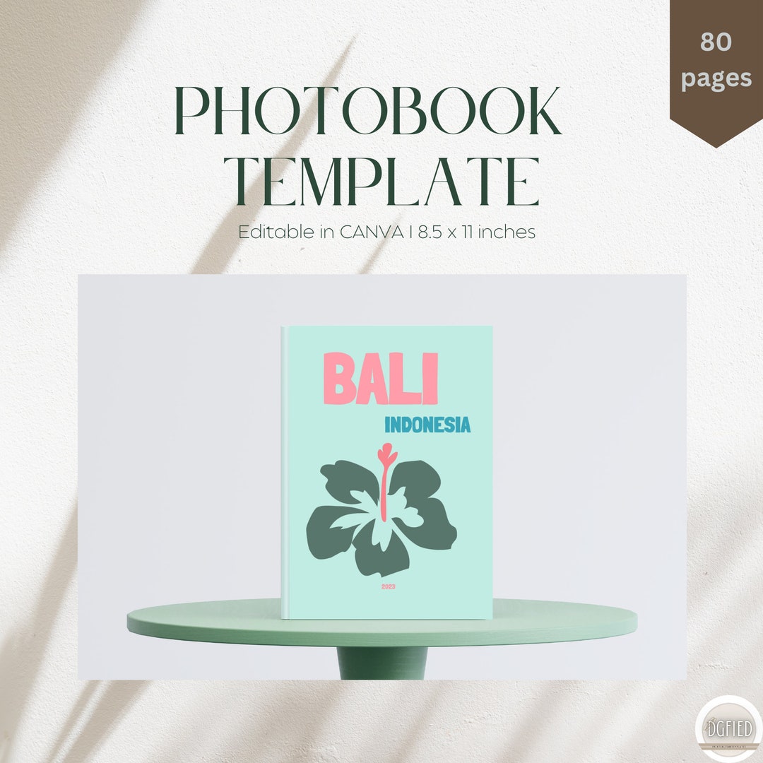 Bali Photobook Template Travel Photobook Memory Book - Etsy