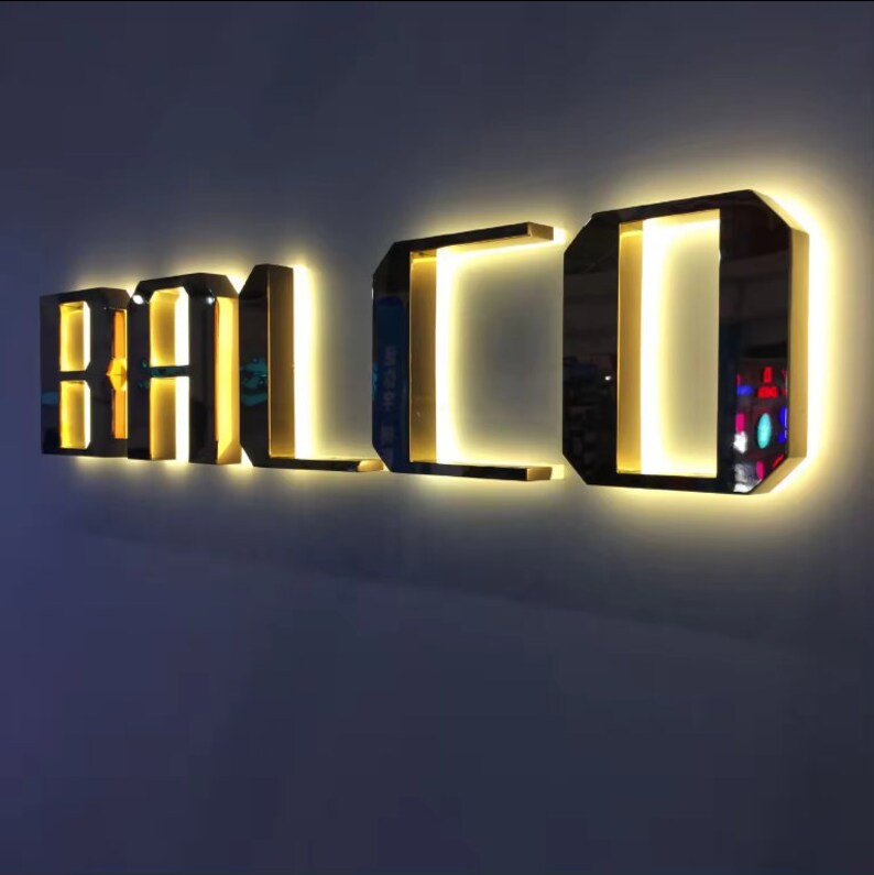 Custom Backlit Sign Laser Cut Sign Metal Sign Outdoor Business Sign ...