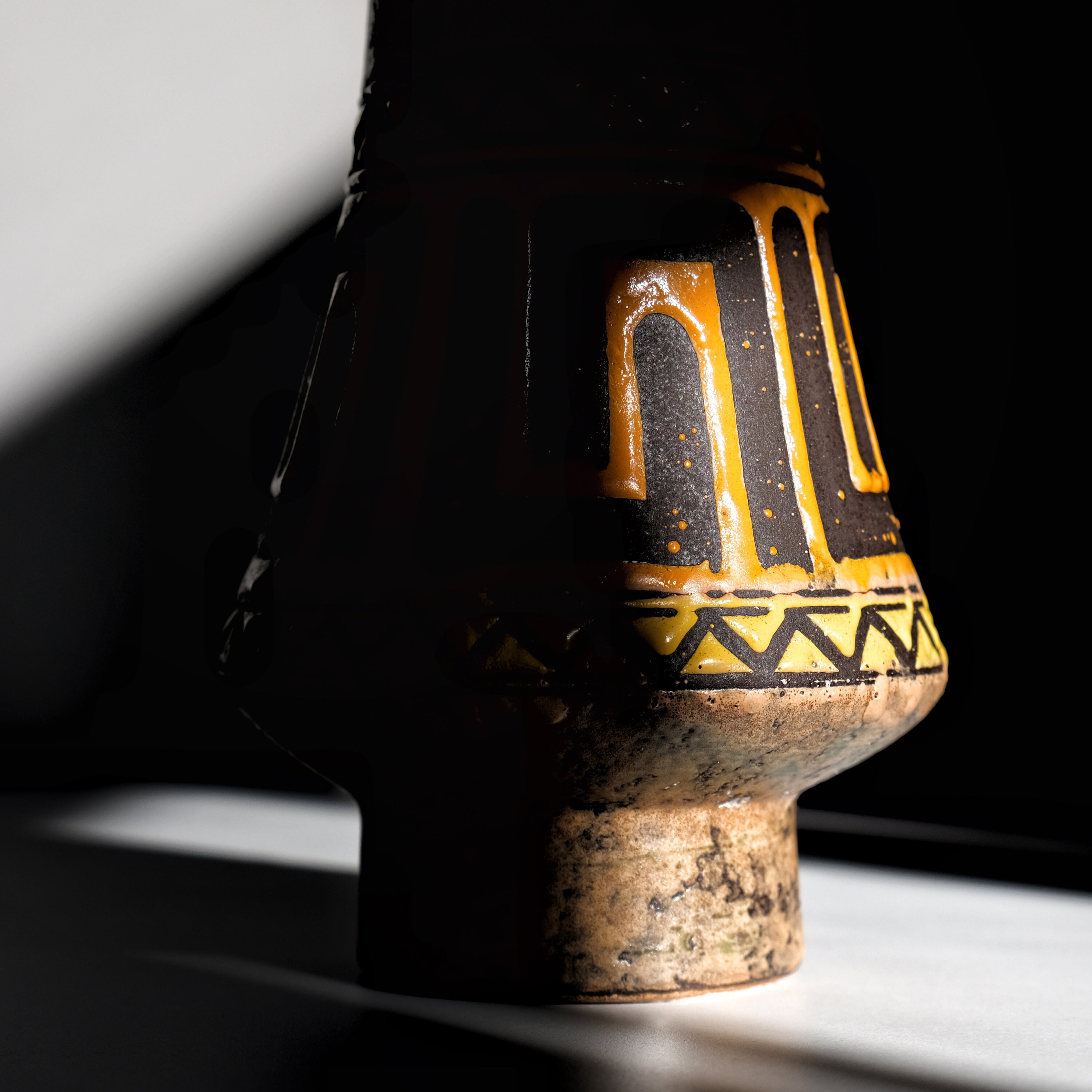 Vintage Strehla Keramik East German Ceramic Aztec Vase 1960s - Etsy