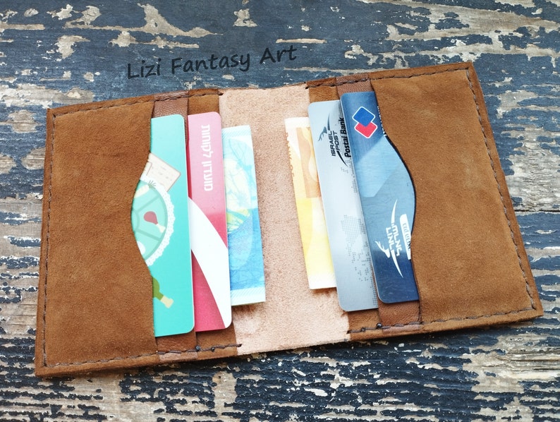 Personalized Hand Emboss Leather Wallet, Minimalist Custom Made Wallet ...