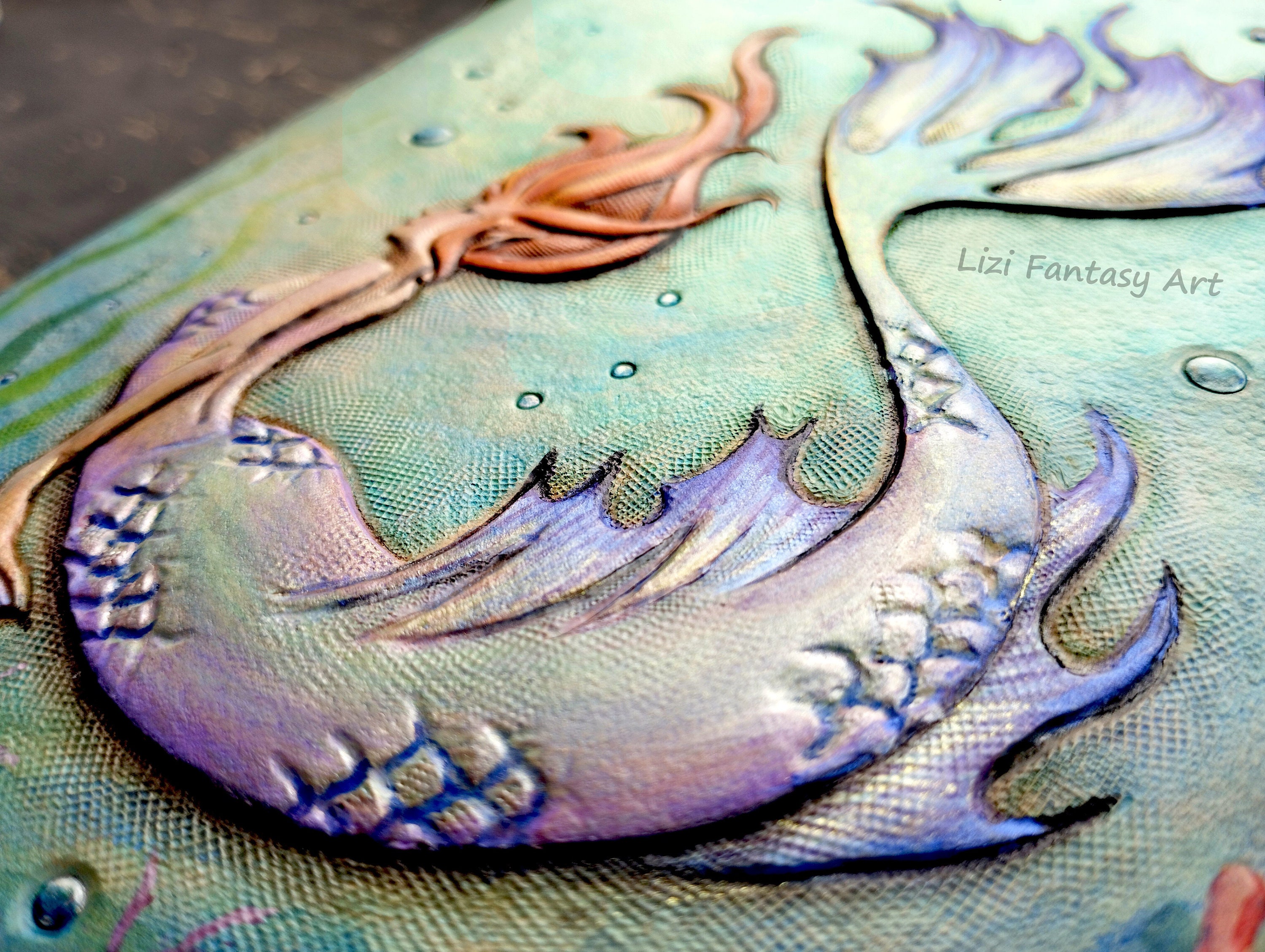 Hand Embossed Leather Book Cover, Handmade Leather Journal Cover ...