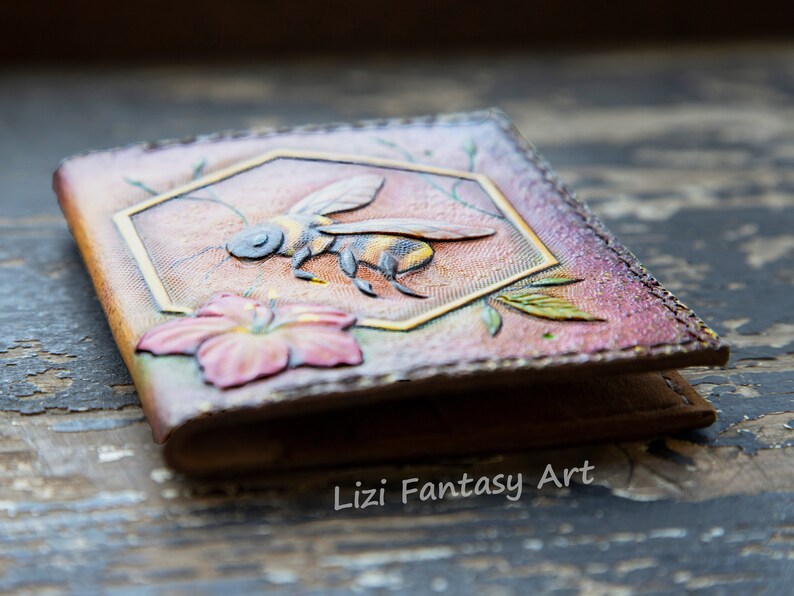 Personalized Hand Emboss Leather Wallet, Minimalist Custom Made Wallet ...