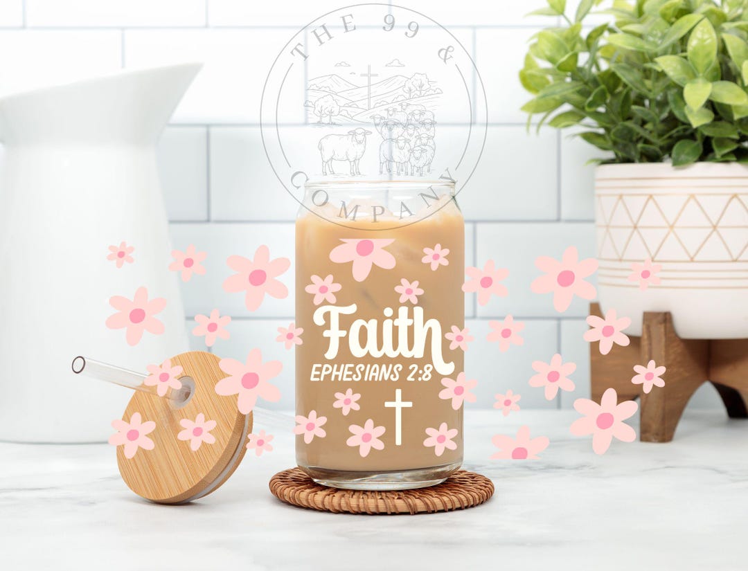 16 Oz Libbey Glass Cup – Faith (ephesians 2:8) - Etsy