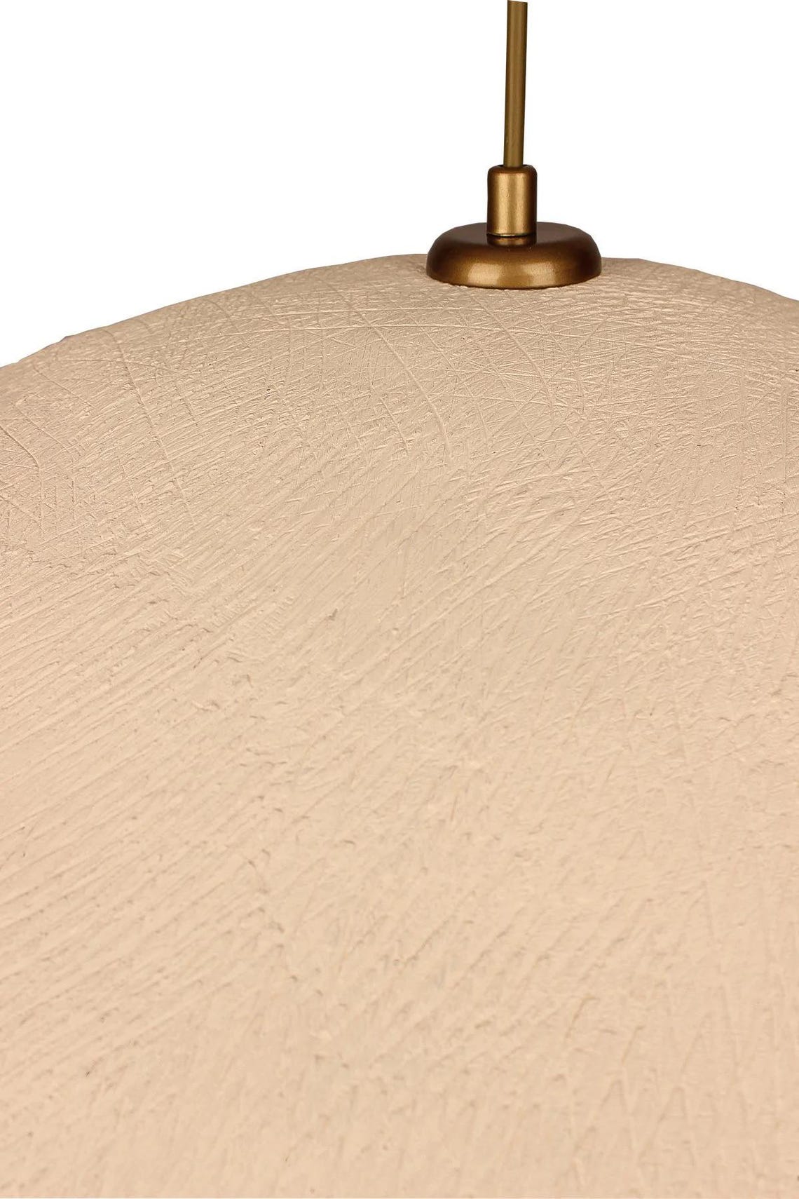 Handmade Carbon Concrete Pendant | Wide Conical Wabi Sabi Lamp ...