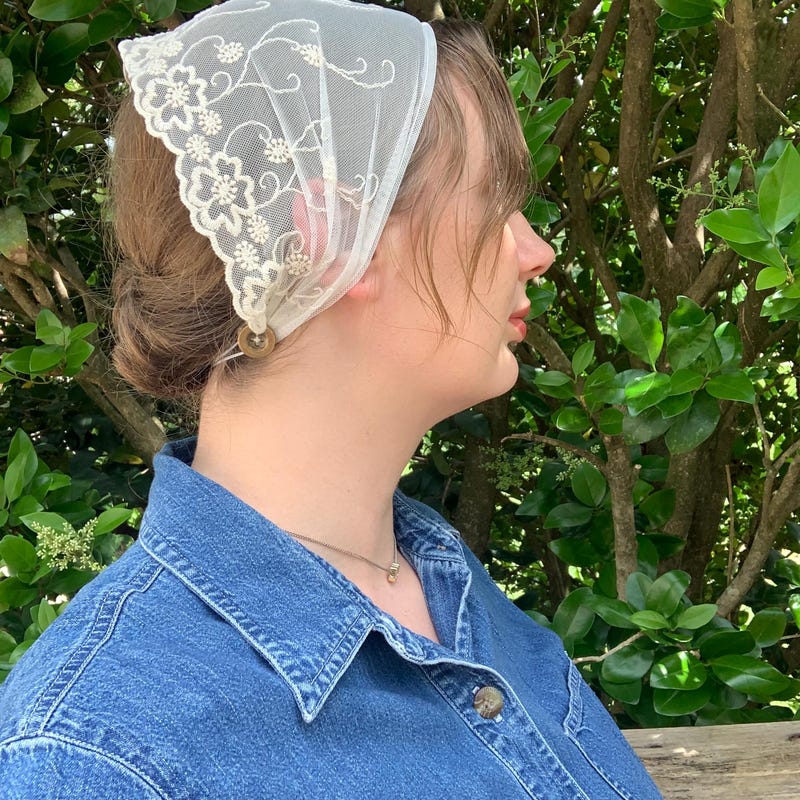 Lace Headcovering - Etsy
