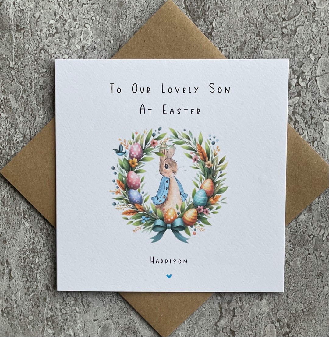 Happy Easter Card With Flopsy Bunny for Son/nephew/grandson/godson ...