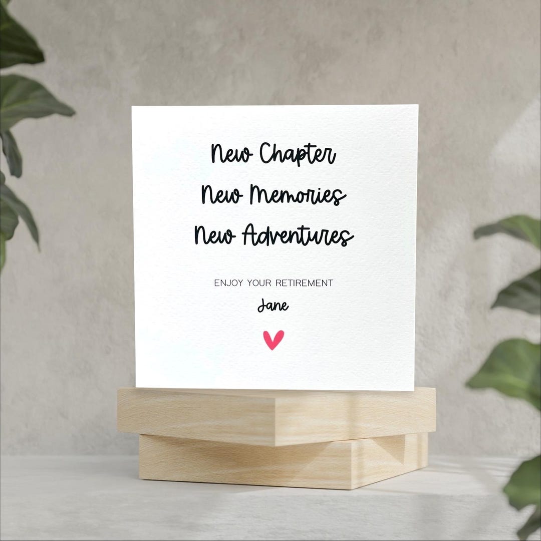 Personalised Retirement Card | New Chapter, Custom Name - Etsy UK
