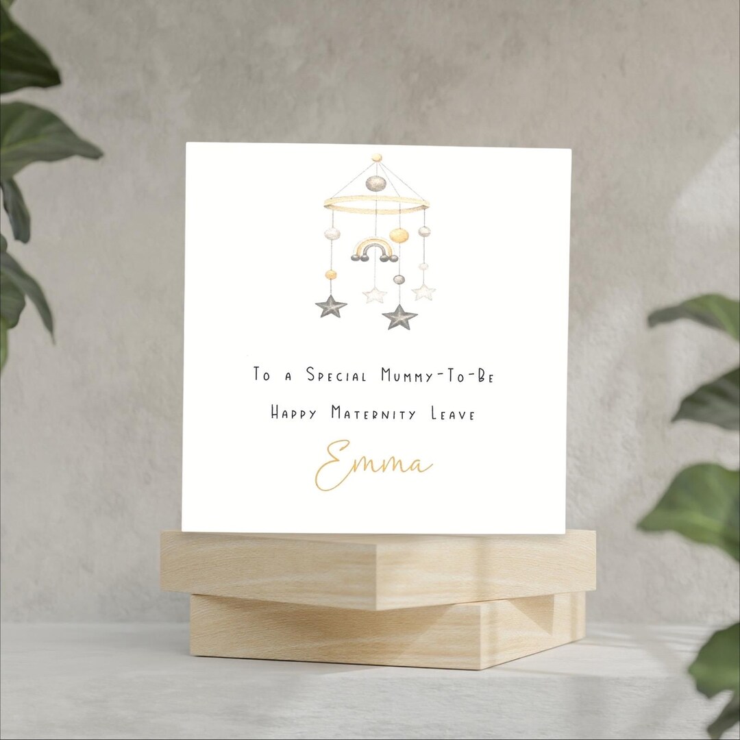 Personalised Maternity Leave Card | Good Luck Mummy-to-be - Etsy