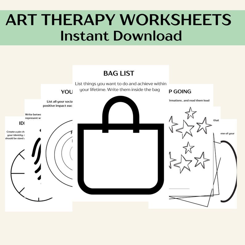 Art Therapy Worksheets for Healing and Mental Health Counselor ...