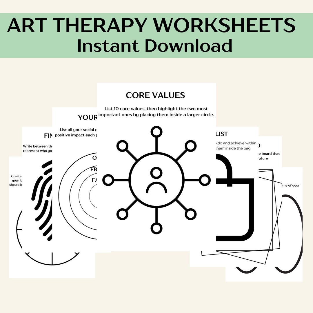 Art Therapy Worksheets for Healing and Mental Health Counselor ...