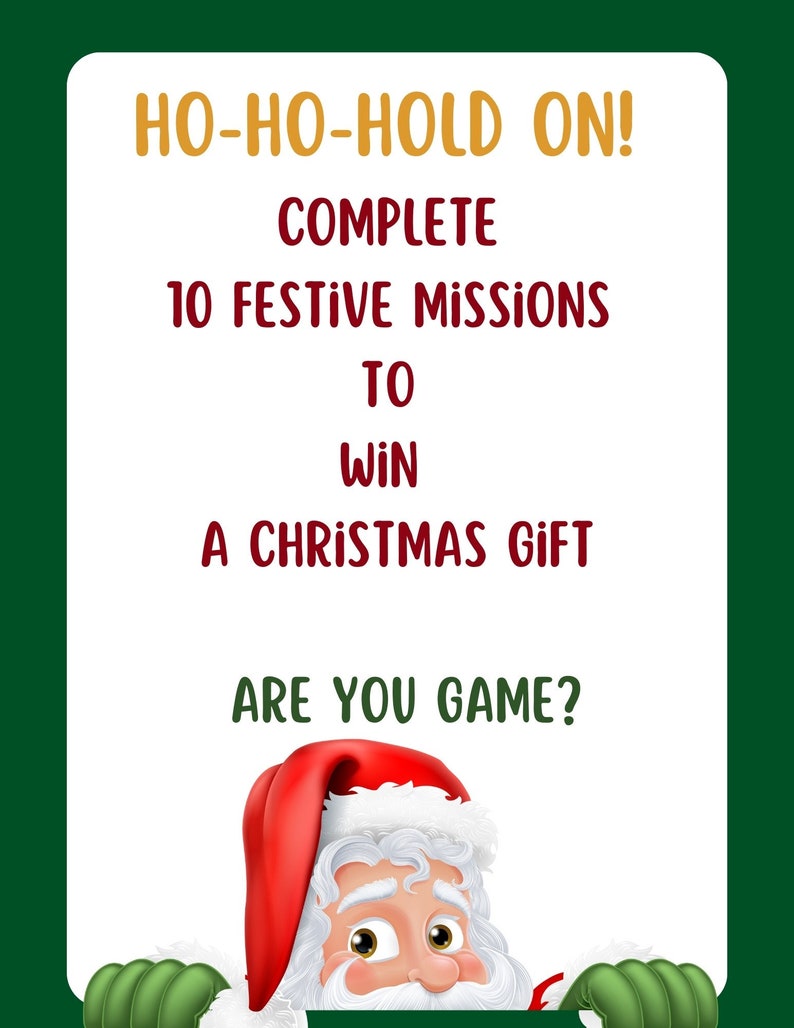 Santa Missions Activity Book - Complete 10 Fun Christmas Challenges for ...
