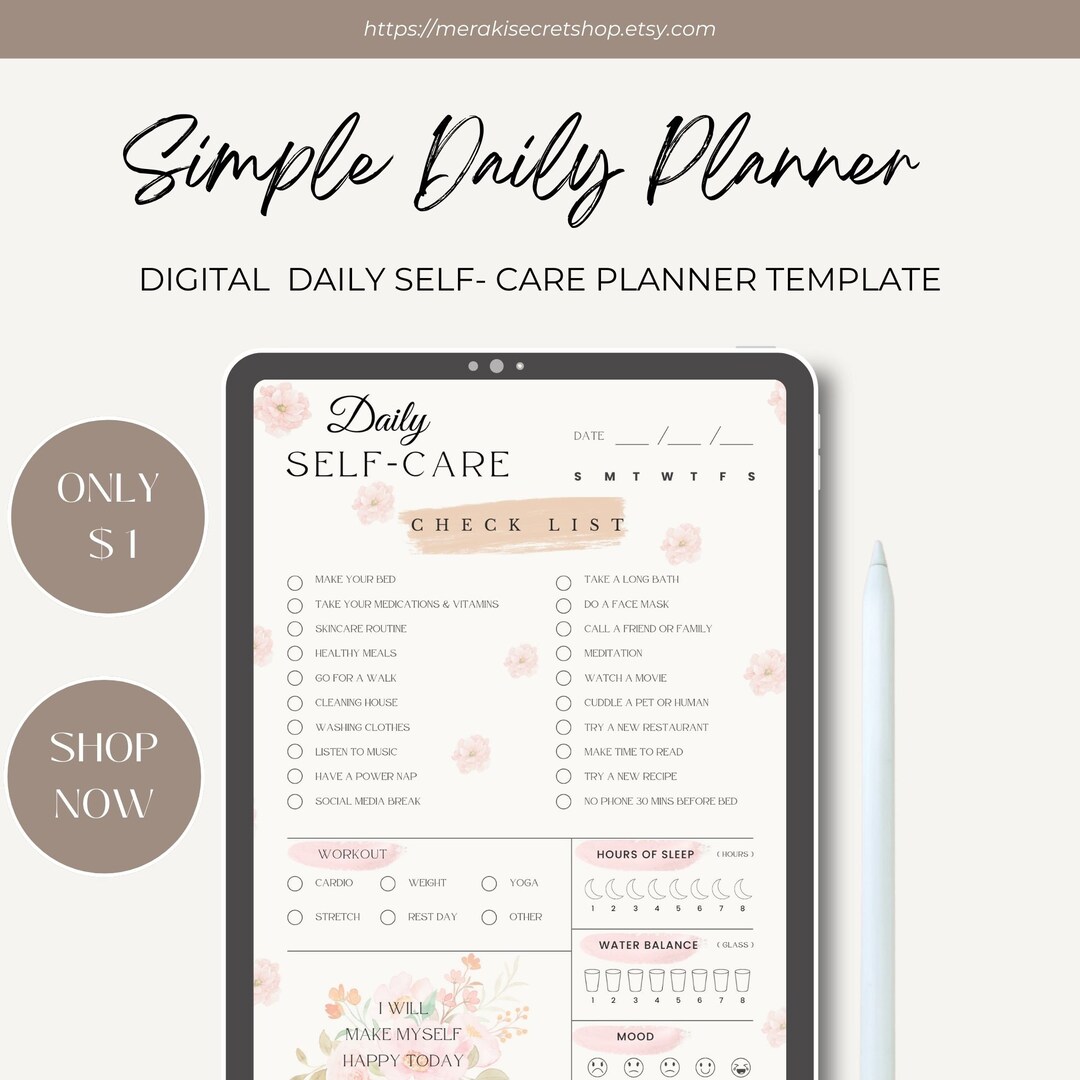 2024 Ultimate ADHD Digital Daily Self Care Challenge Planner Digital 4 ...