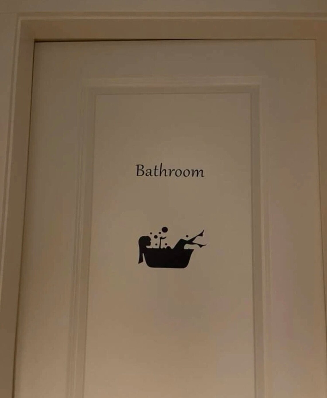 Bathroom Door Sticker, Removable Wall Decal, Self-adhesive Decor ...