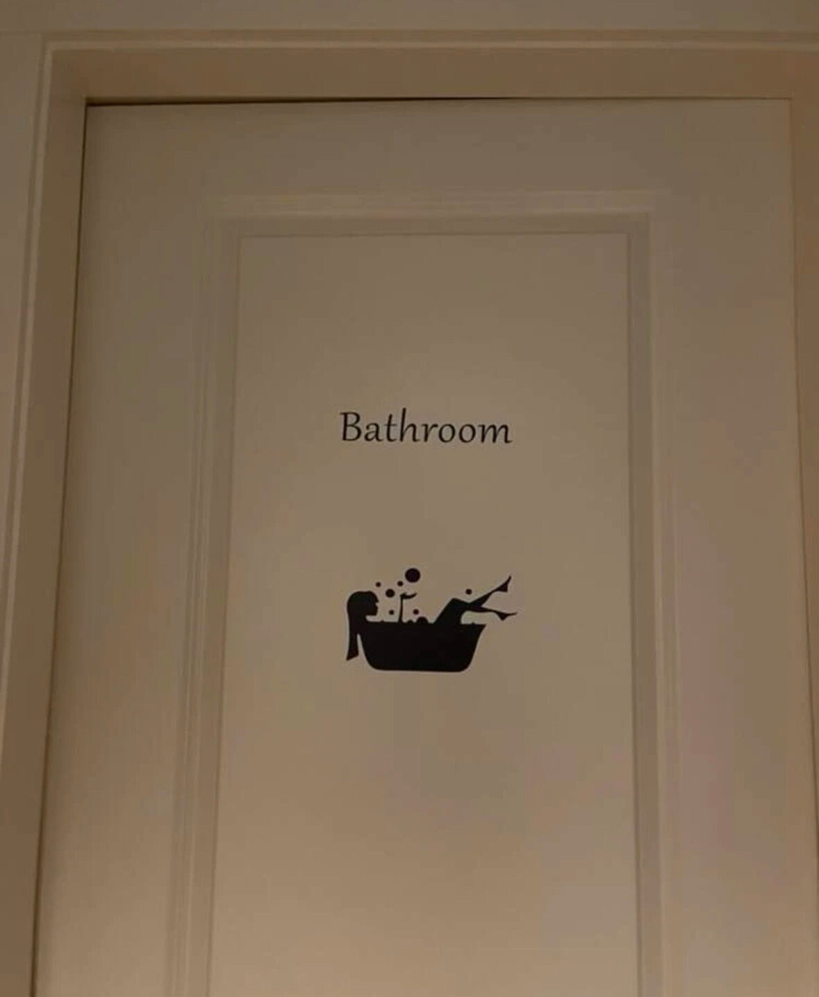 Bathroom Door Sticker, Removable Wall Decal, Self-adhesive Decor ...