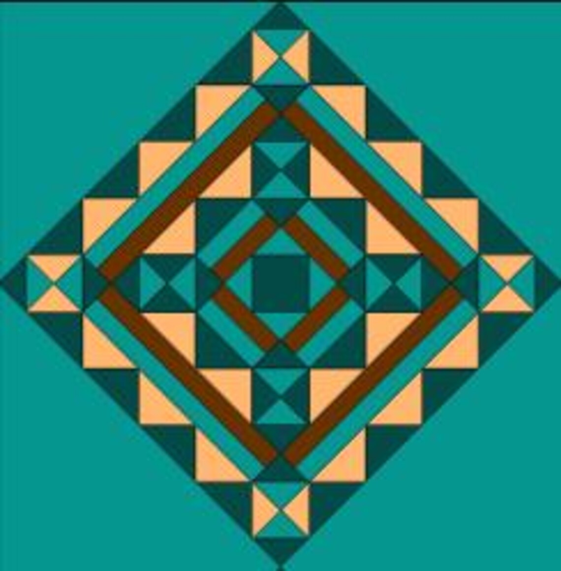 Santa Fe 20 1/2" X 20 1/2" Quilt Block Pattern - Etsy