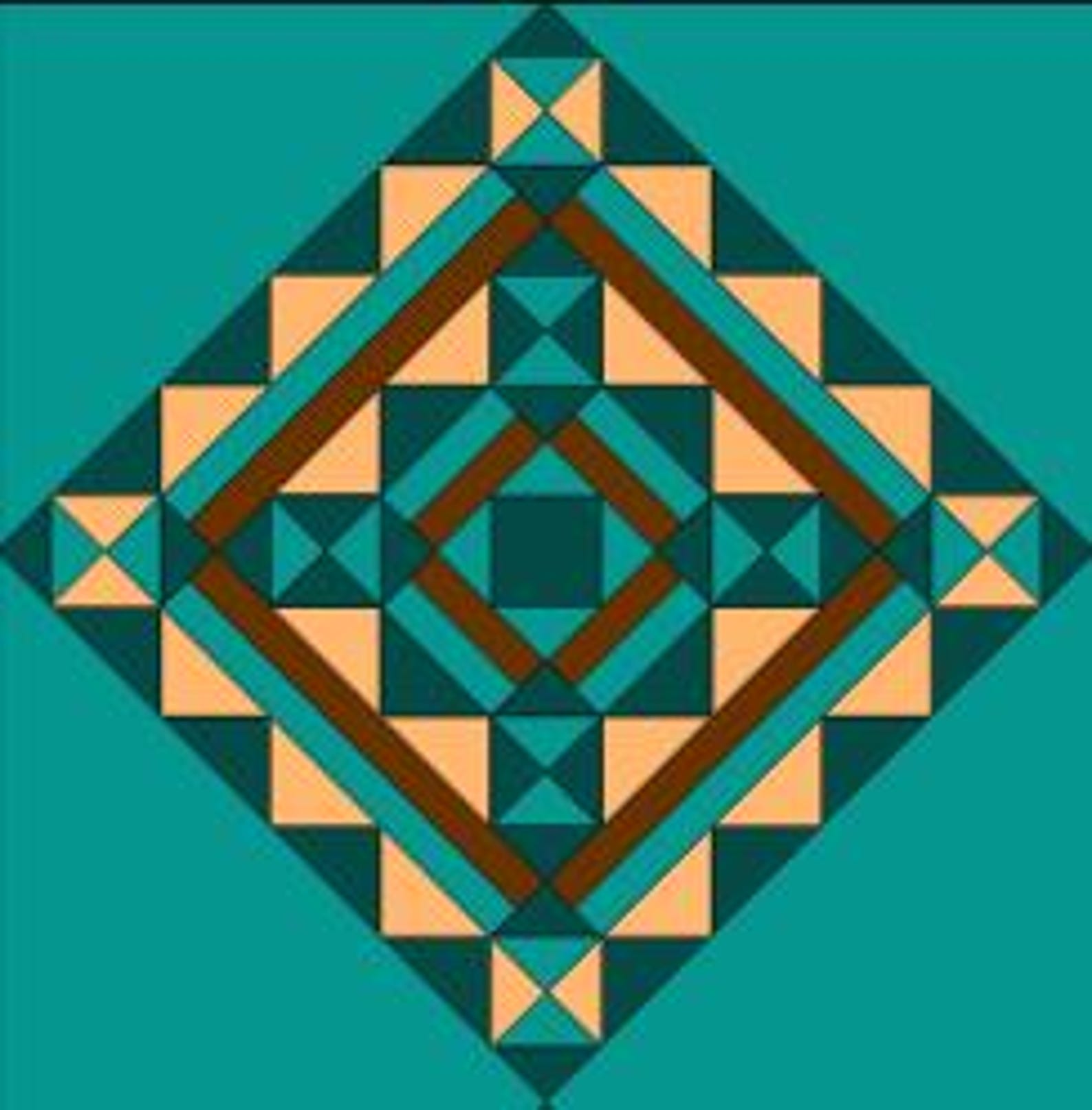 Santa Fe 20 1/2" X 20 1/2" Quilt Block Pattern - Etsy