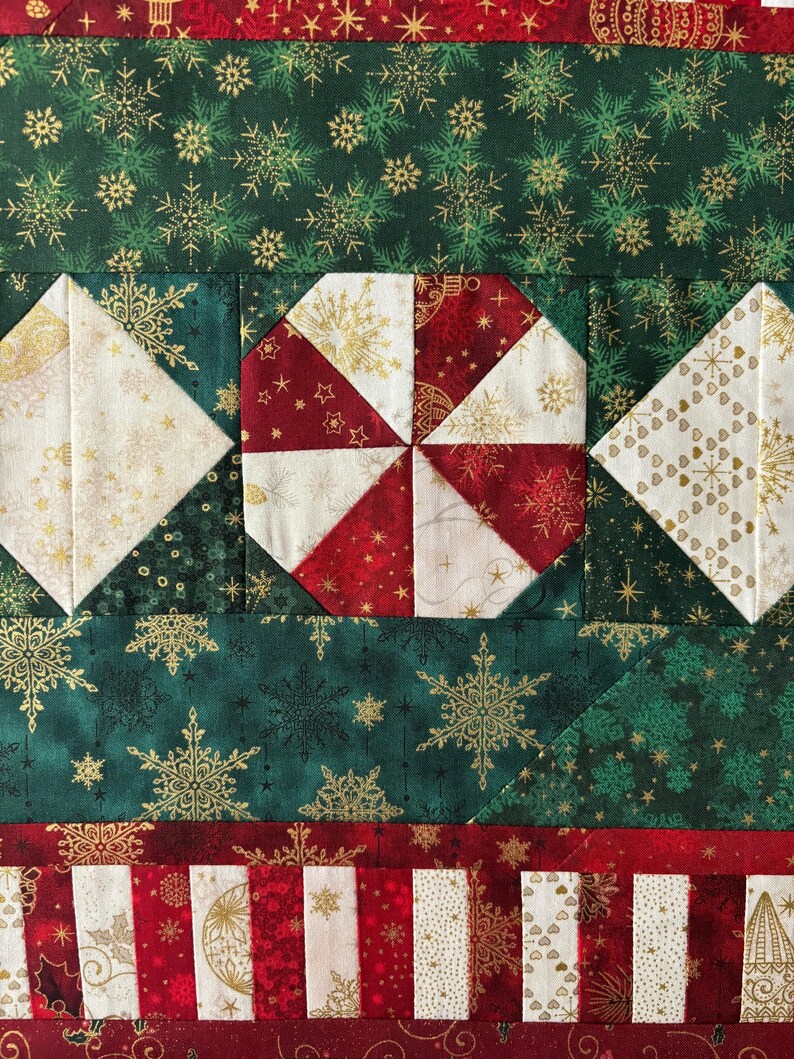 Christmastime Throw Quilt Pattern, 66" X 66" - Etsy
