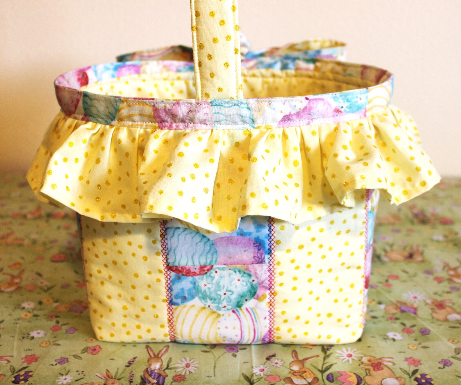 Cottage Chic Ruffled Basket, Easter Basket Sewing Pattern - Etsy