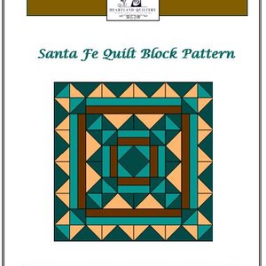 Santa Fe 20 1/2" X 20 1/2" Quilt Block Pattern - Etsy