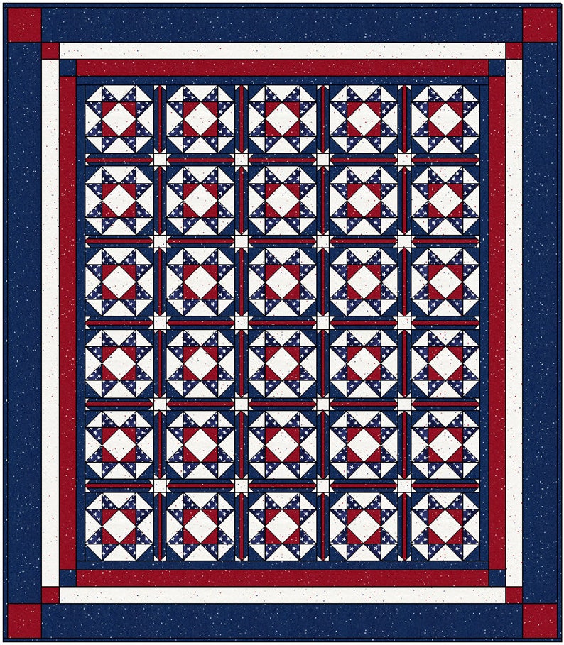 Stars of Liberty 1 Quilt Pattern - Etsy