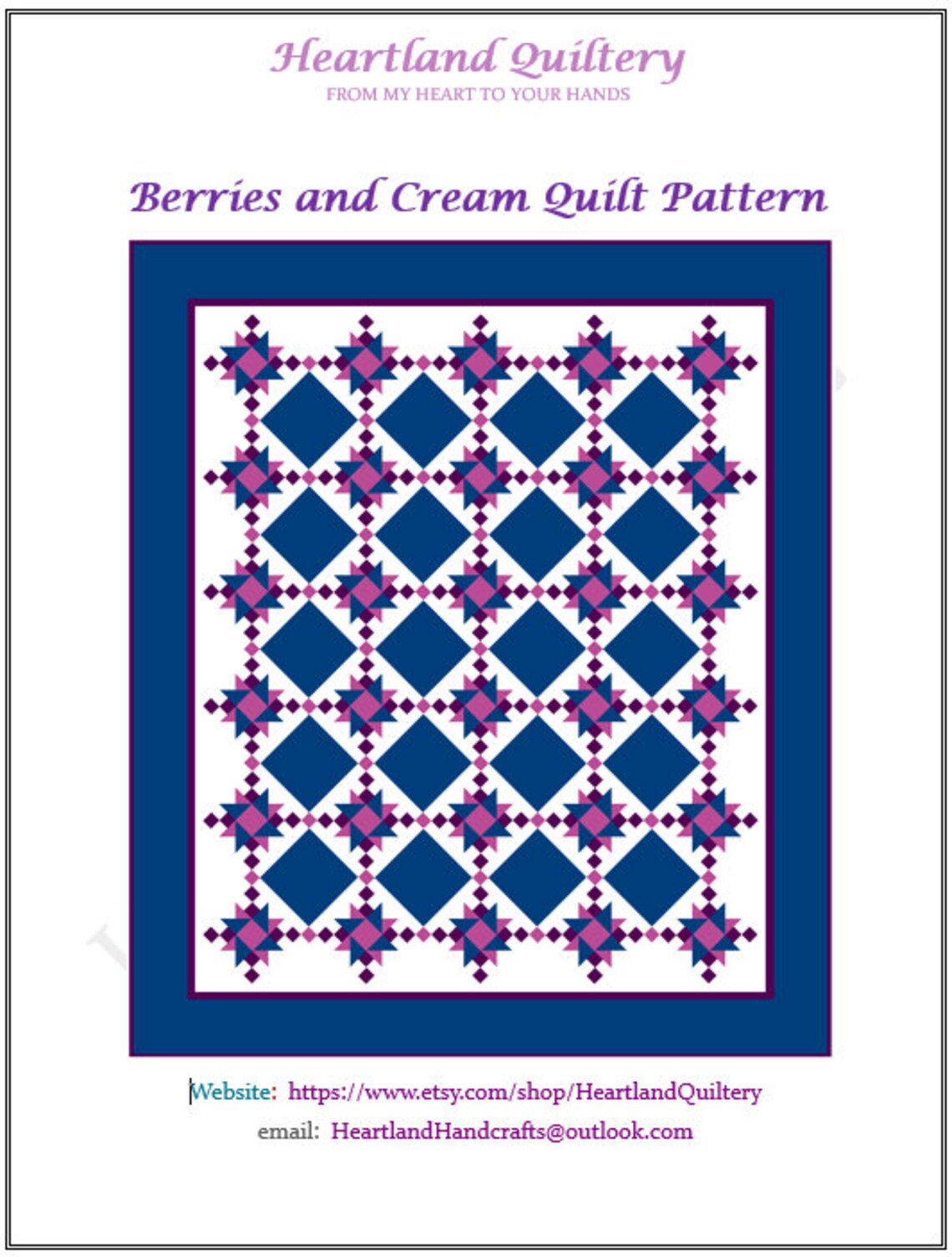 Berries and Cream Quilt Pattern - Etsy