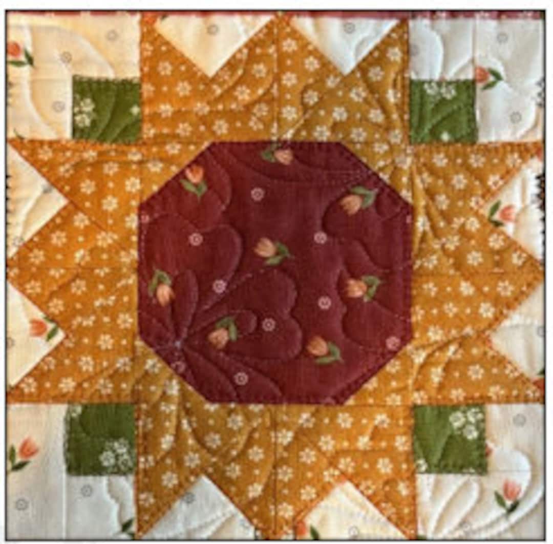 Sunflower Quilt Block Pattern - Etsy