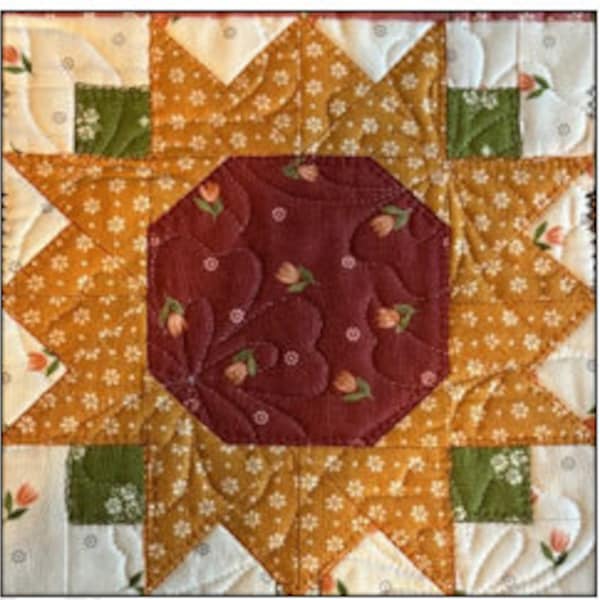 Sunflower Quilt Block Pattern - Etsy