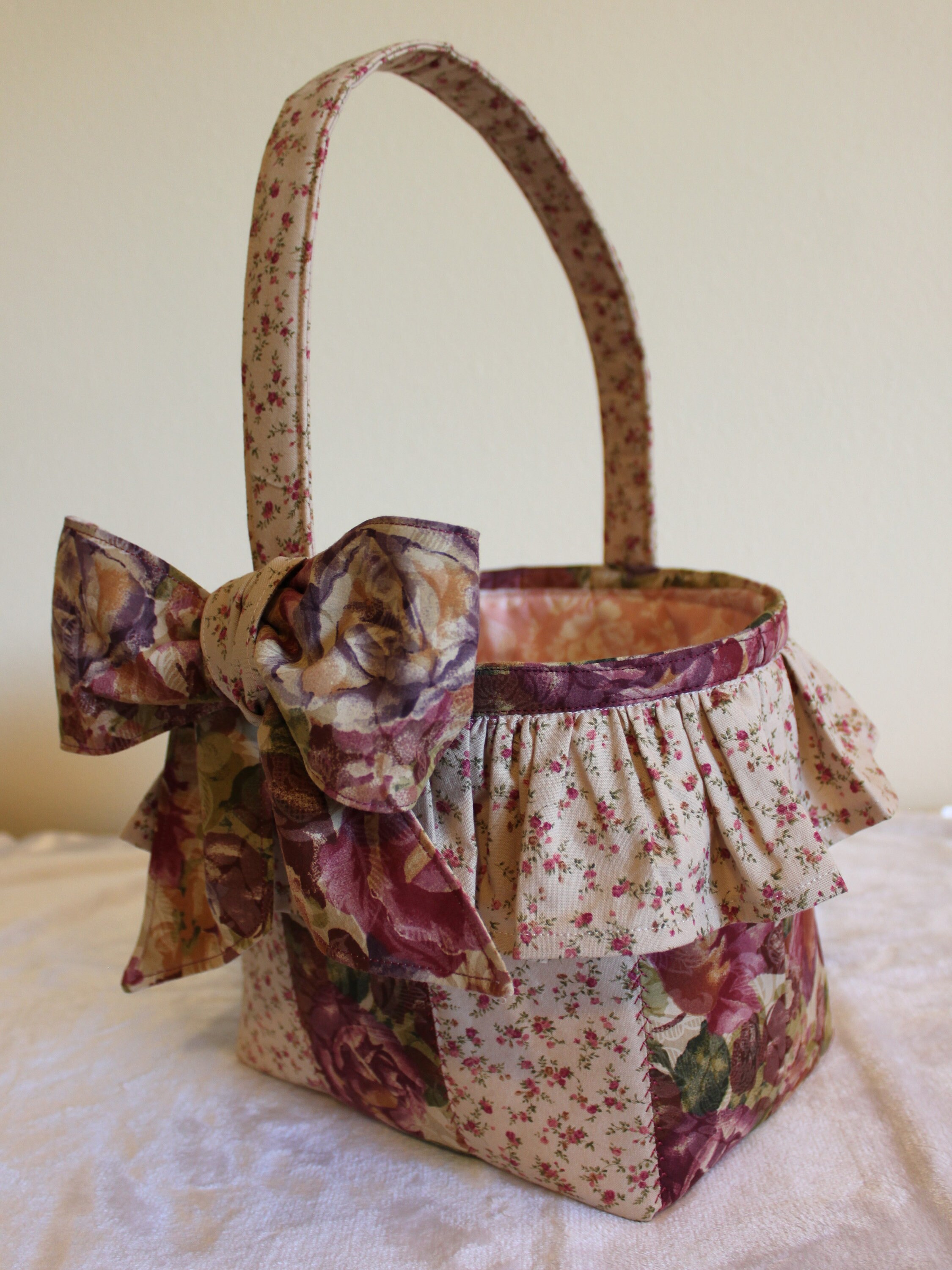 Cottage Chic Ruffled Basket, Easter Basket Sewing Pattern - Etsy