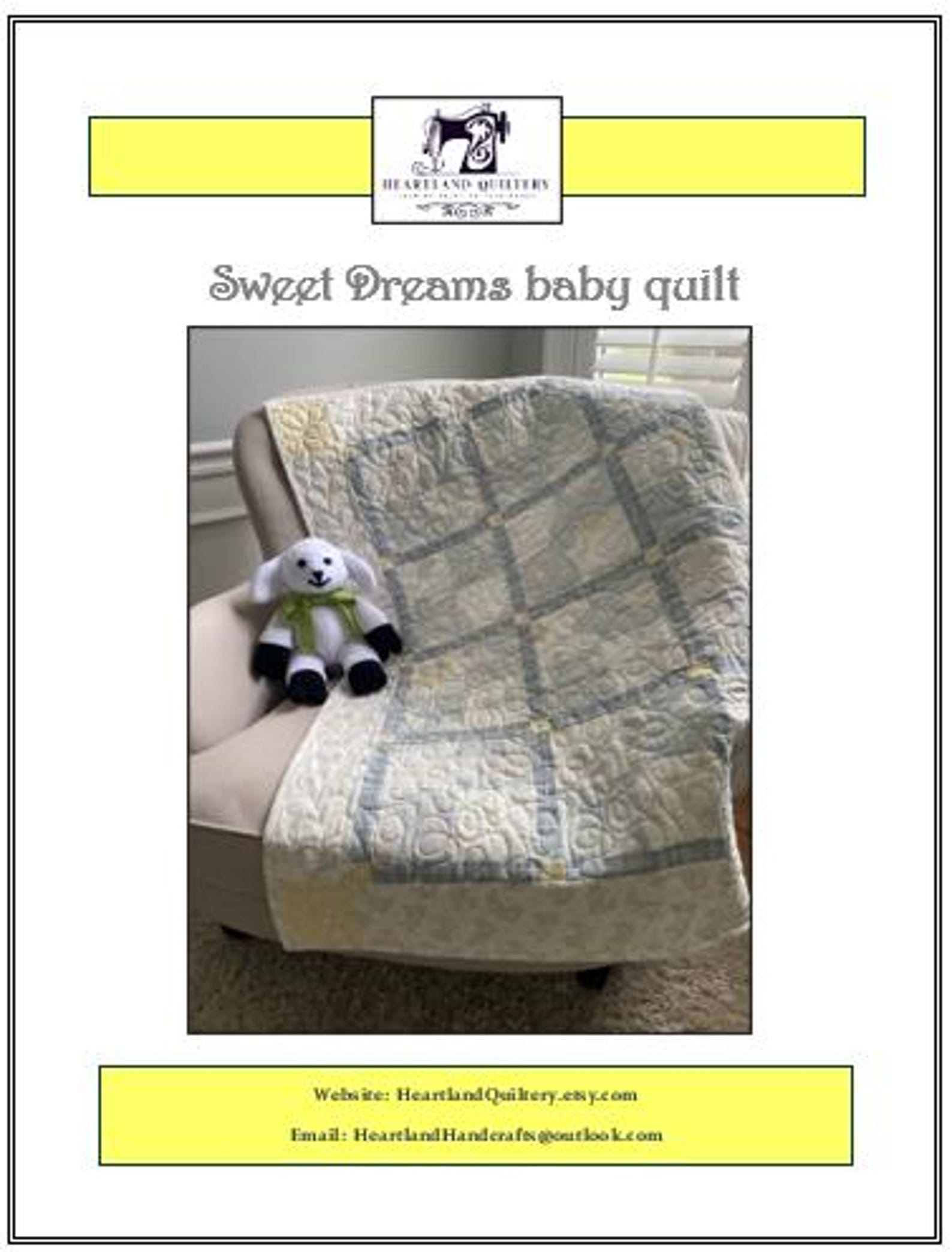 Sweet Dreams Baby Quilt Pattern (PDF DOWNLOAD) - Etsy