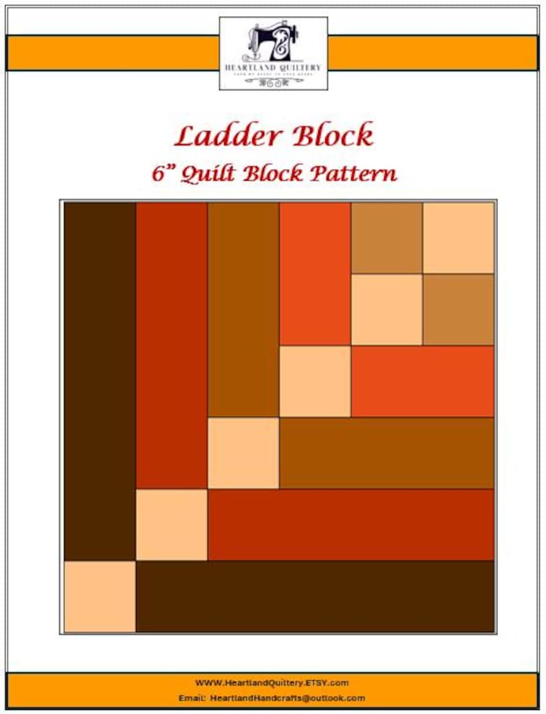 Ladder Block 6 Inch Quilt Block Pattern - Etsy