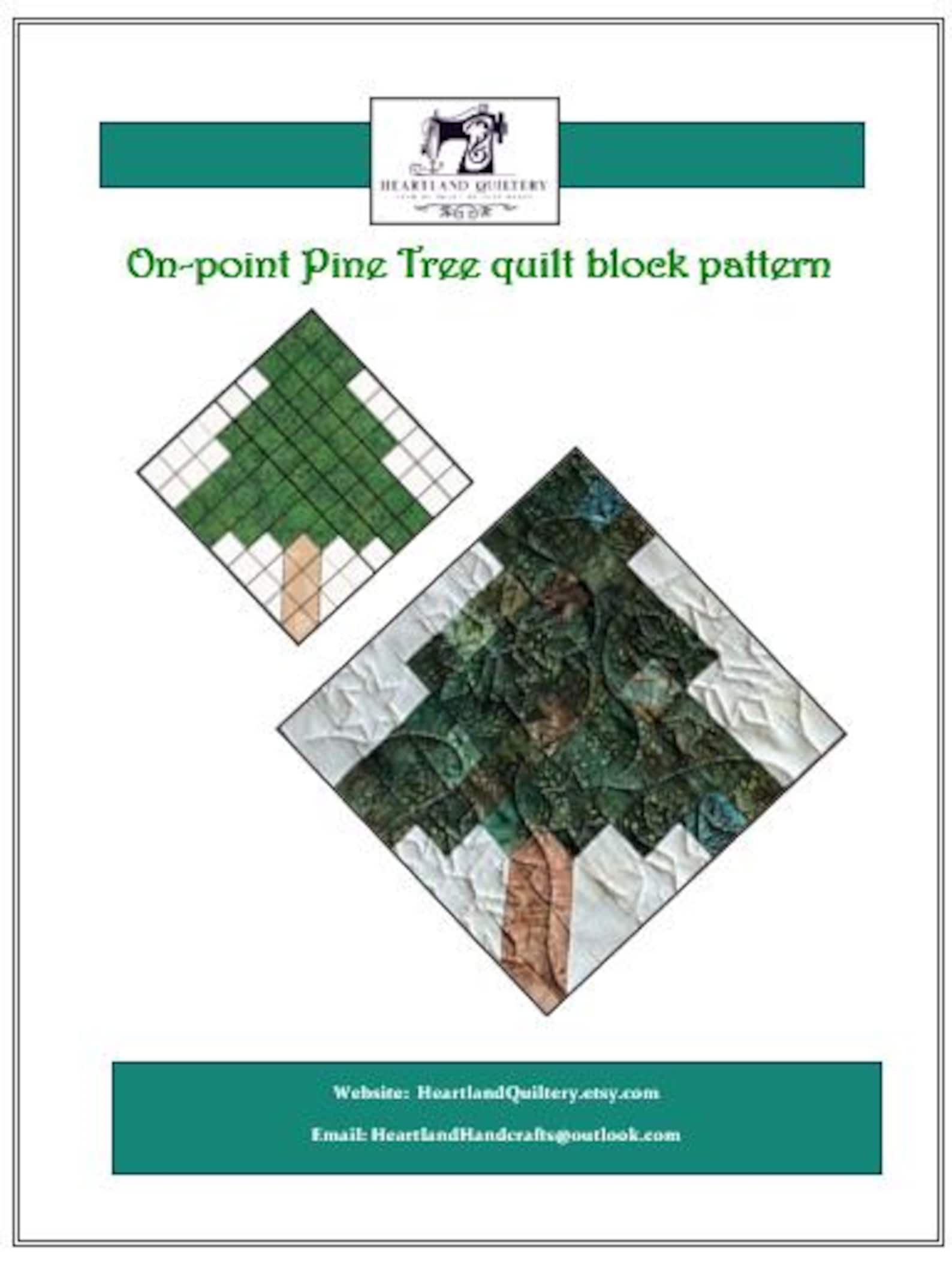 On-point Pine Tree Quilt Block Pattern - Etsy