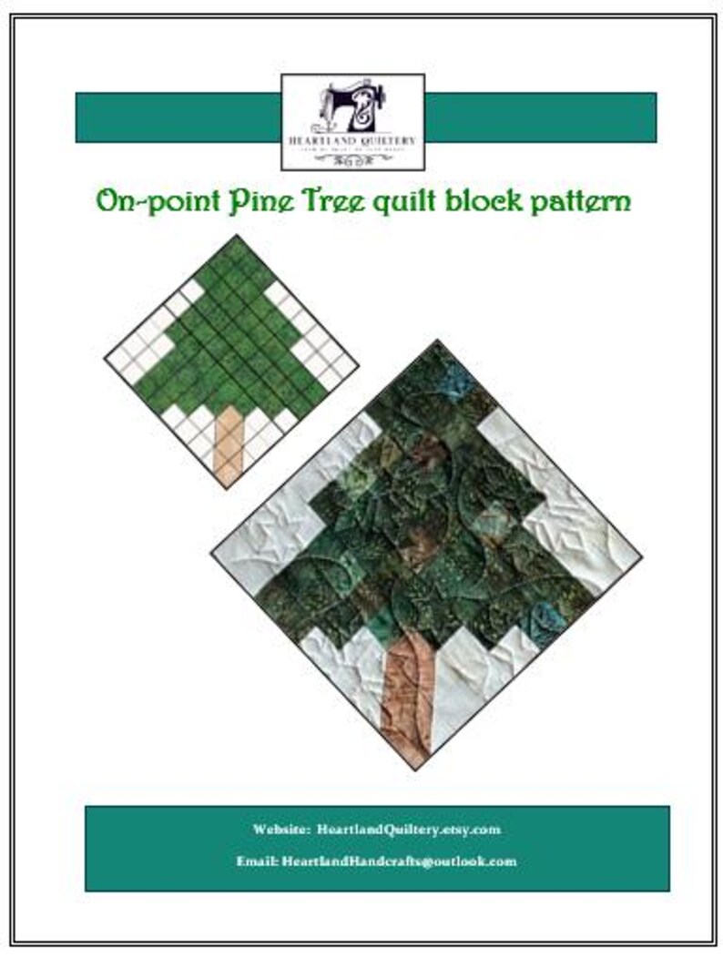 On-point Pine Tree Quilt Block Pattern - Etsy