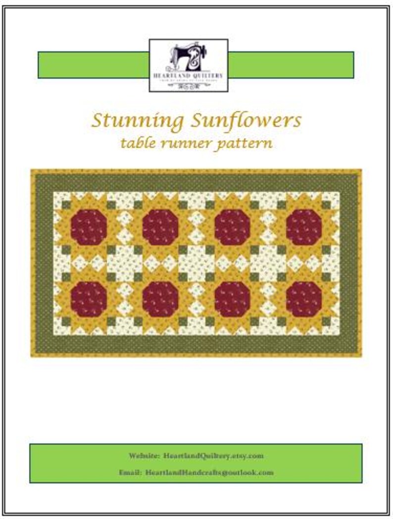 Stunning Sunflowers Table Runner Pattern - Etsy