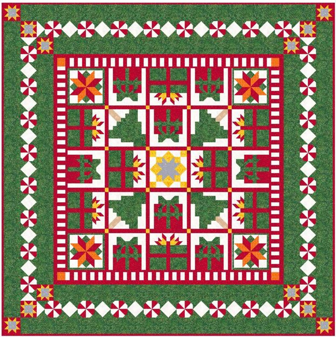 Christmastime 81" X 81" Quilt Pattern - Etsy