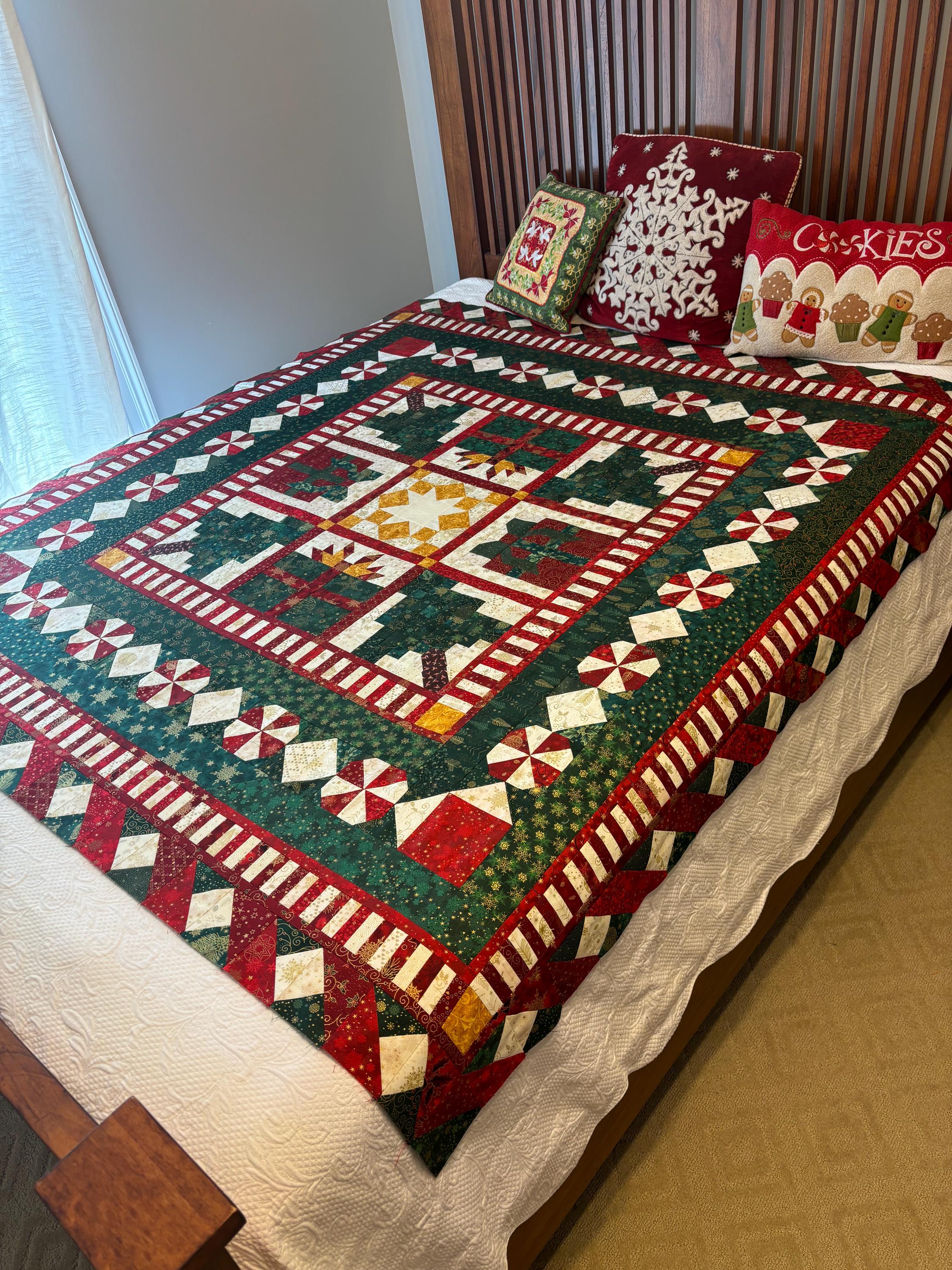 Christmastime Throw Quilt Pattern, 66" X 66" - Etsy