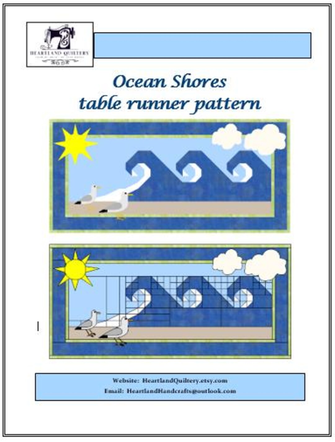 Ocean Shores Table Runner Pattern - Etsy