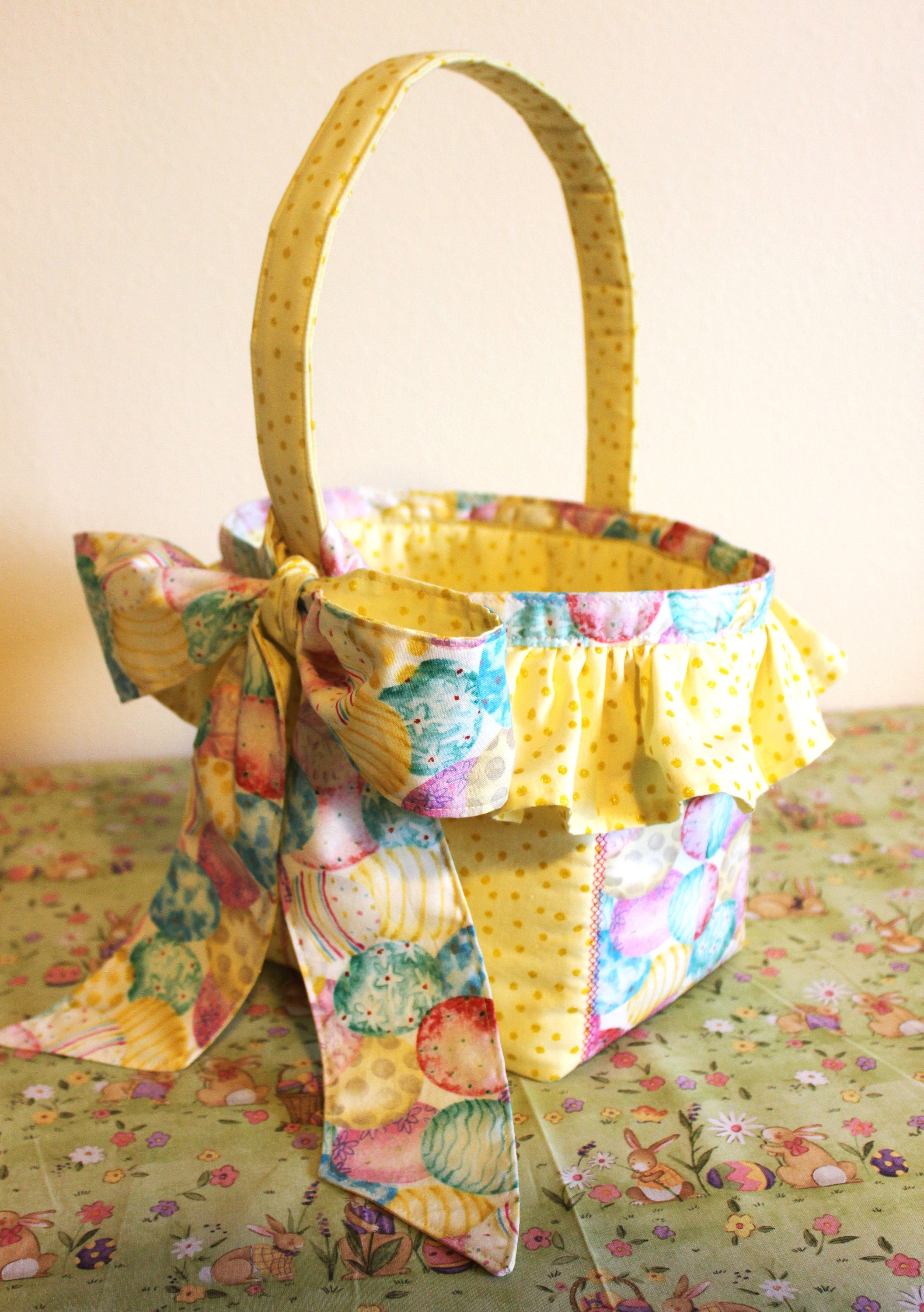 Cottage Chic Ruffled Basket, Easter Basket Sewing Pattern - Etsy