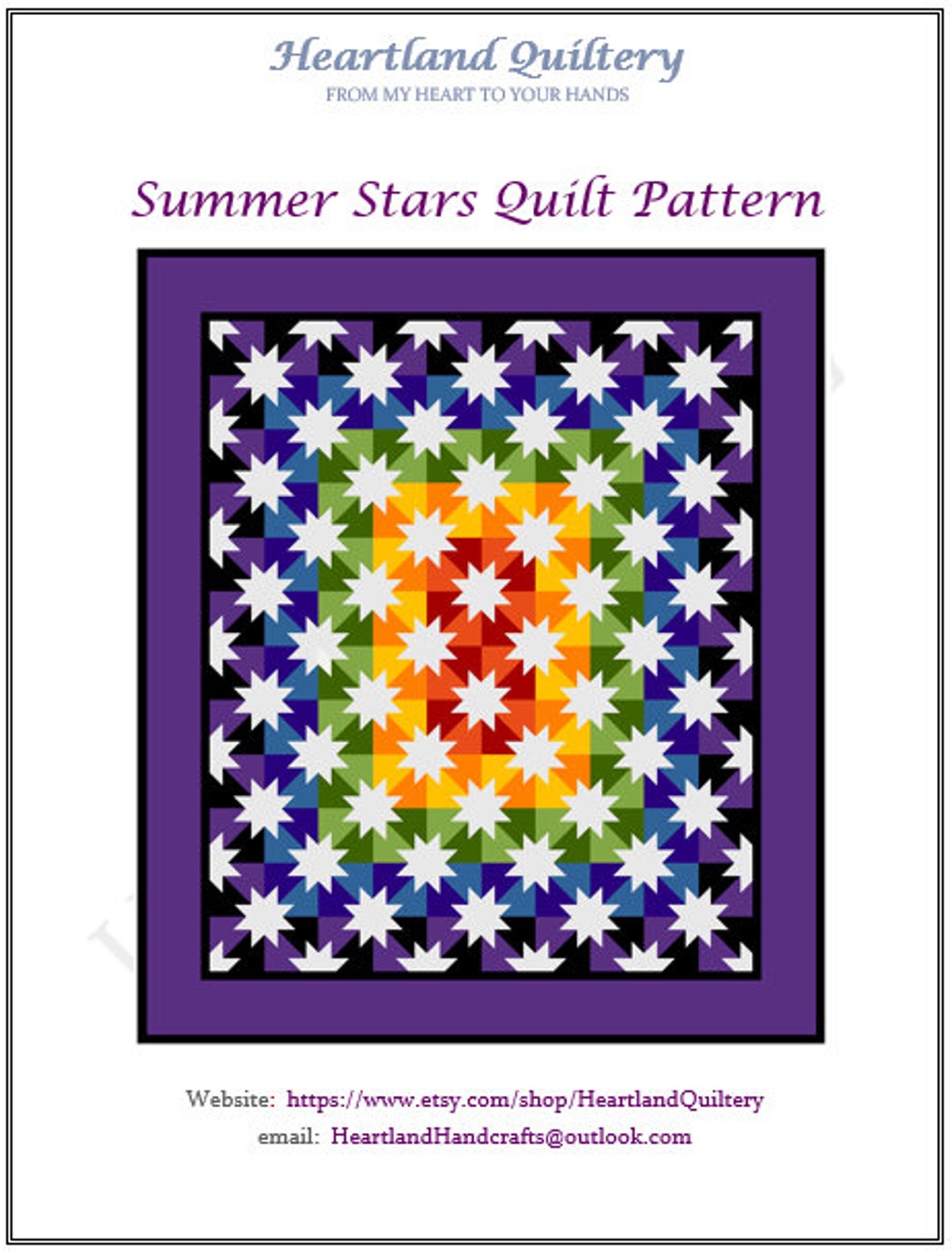Summer Stars Quilt Pattern - Etsy