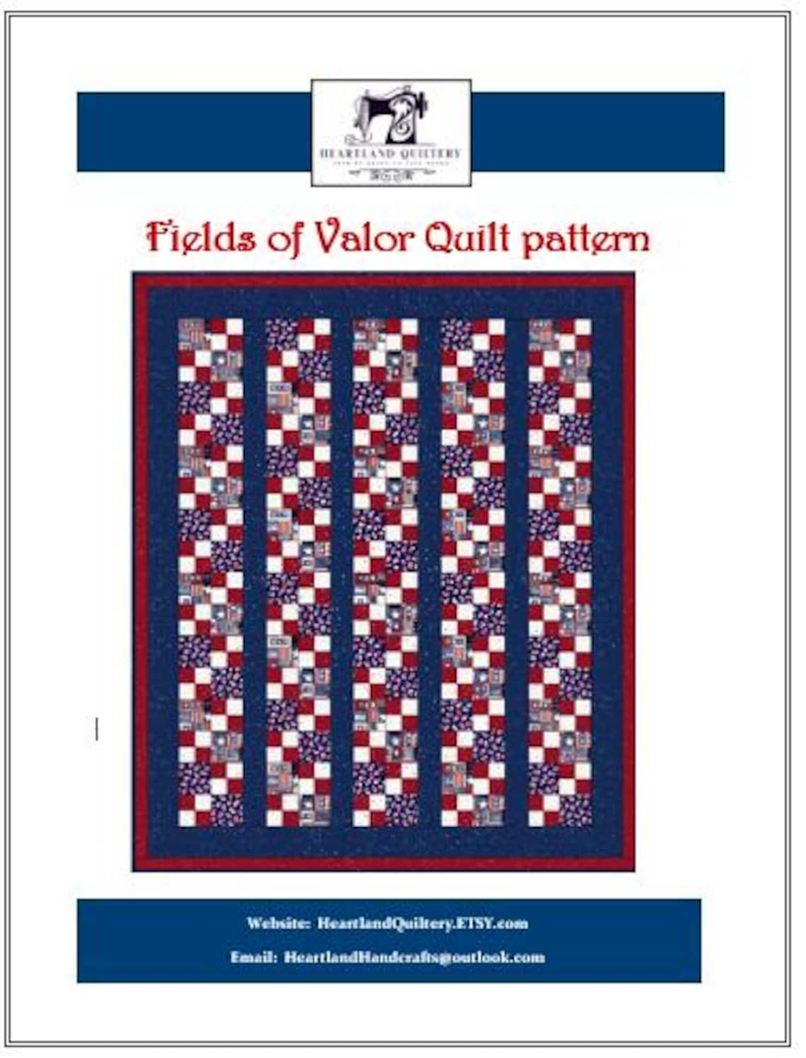 Fields of Valor Quilt Pattern - Etsy