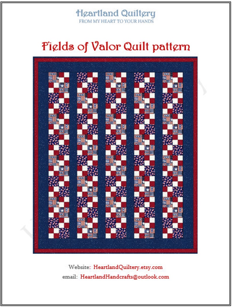 Fields of Valor Quilt Pattern - Etsy