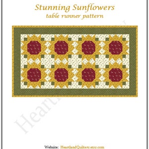 Stunning Sunflowers Table Runner Pattern - Etsy