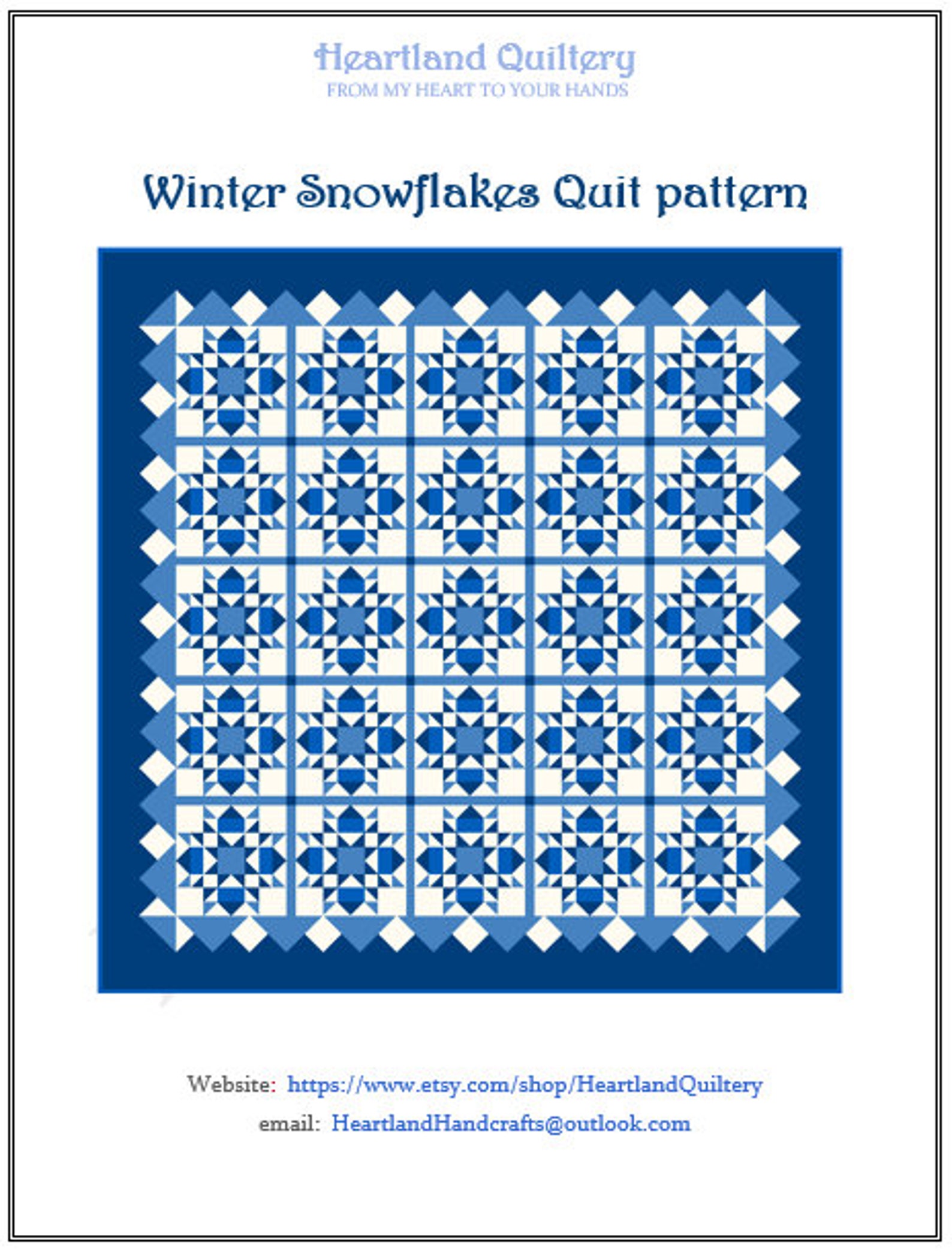 Winter Snowflakes Quilt Pattern - Etsy