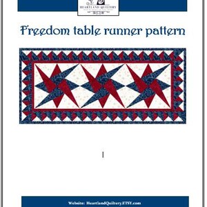 Freedom Table Runner Pattern - Etsy