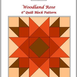 Woodland Rose Quilt Block Pattern - Etsy