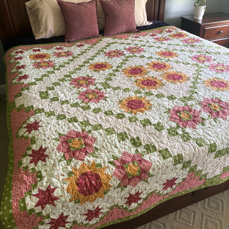 Flower Quilt Pattern - Etsy
